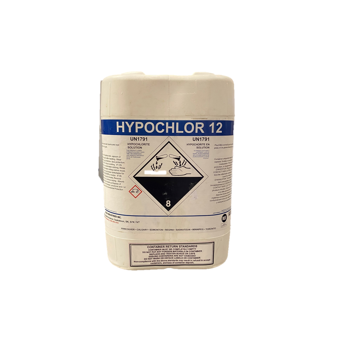 Sodium Hypochlorite 20L / 5G — Washco Supplies